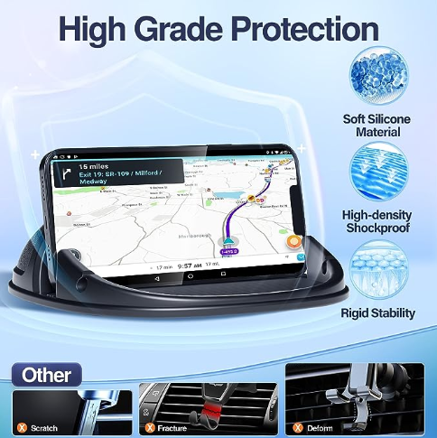 Car Phone Mount Silicone Car Pad Mat for Various Dashboards – CarLightClub